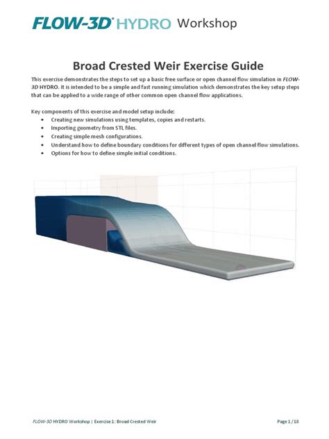 exercise guide broad crested weir pdf fluid dynamics flow
