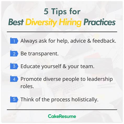 methods for diversity hiring best practices and tips cakeresume
