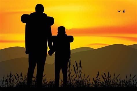 Padre E Hijo Caminando