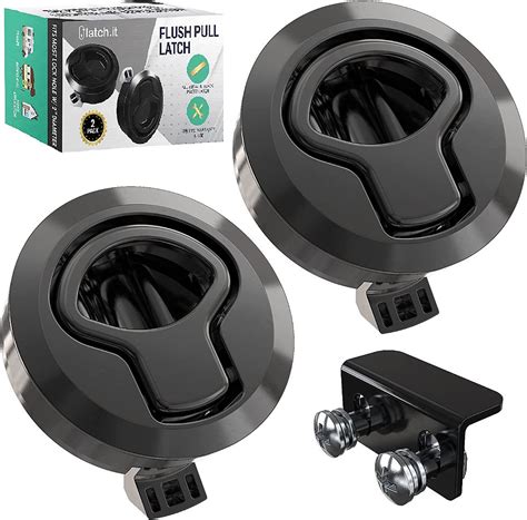 Flush Pull Latch Black White Chrome Latchit