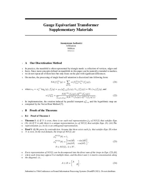 Pdf Gauge Equivariant Transformer