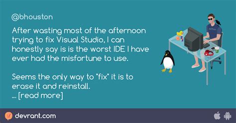 Visual Studio Sucks After Wasting Most Of The Afternoon Trying To Fix