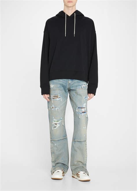 Buy Amiri Plaid Patch Carpenter Jeans Clay Indigo At 75 Off
