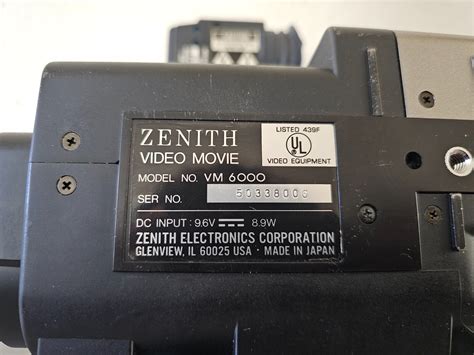 Zenith Vm6000 Carrying Case And Accessories Ebay