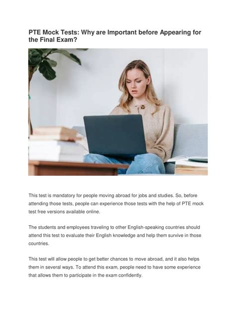 Ppt Pte Mock Tests Why Are Important Before Appearing For The Final Exam Powerpoint