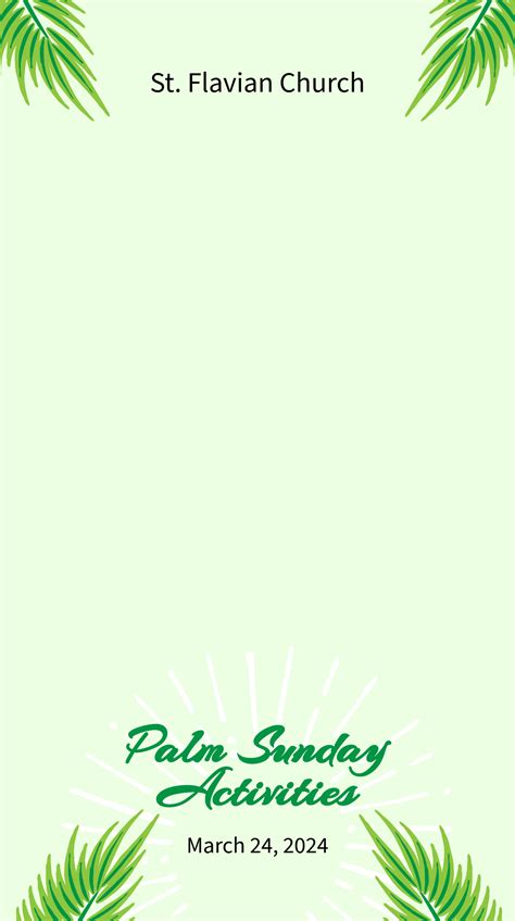Free Palm Sunday Event Snapchat Geofilter Template To Edit Online