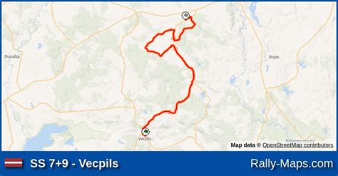 SS 7 9 Vecpils stage map Rally Liepāja 2022 ERC Rally Maps