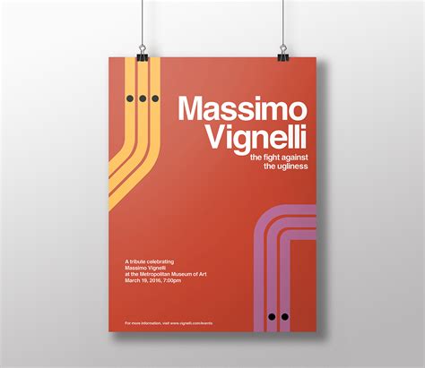 Massimo Vignelli Event Poster Behance