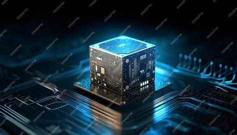 Premium Ai Image Ai Processor Chip Of Cube Technology Artificial Intelligence Learnability