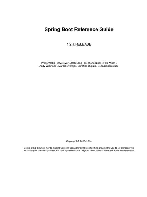 spring boot reference pdf java platform software