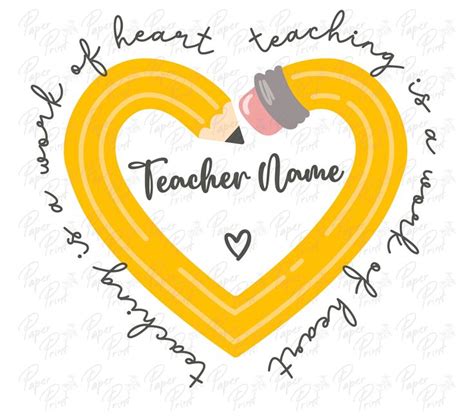 Custom Teacher Png Teacher Name Png Printable Teacher Name Png