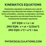 Kinematic Equations