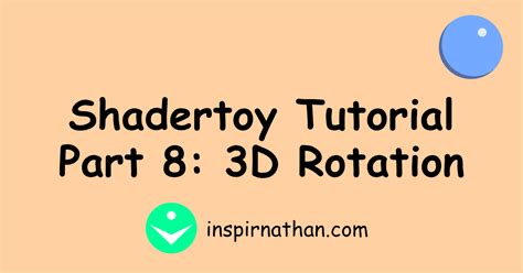 Shadertoy Tutorial Part 8 3d Rotation
