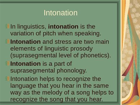 Intonation And Its Functions Intonation In