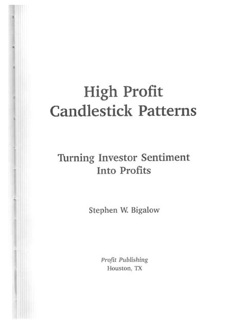 High Profit Candlestick Patterns By Stephen Bigalow Z Lib Org Pdf