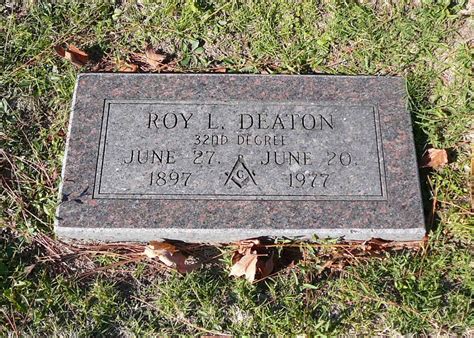 Roy Lorenzo Deaton 1897 1977 Homenaje De Find A Grave