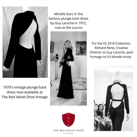 Sold Vintage 1970s Backless Black Mireille Darc Style Dress The Red