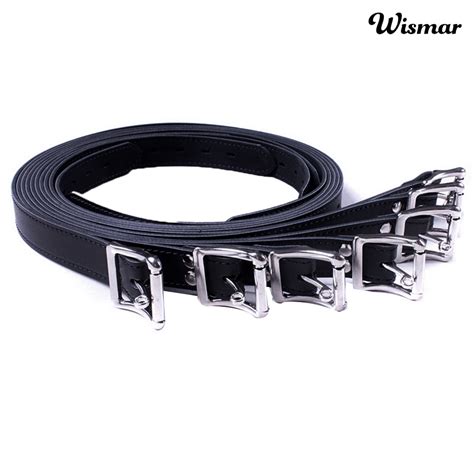 Wrq 7pcs Faux Leather Harness Body Bondage Belt Hand Leg Restraints