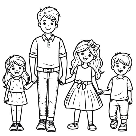 Fise De Colorat Cu Familie Gratuit Pentru Copii Descărcați Imprimați