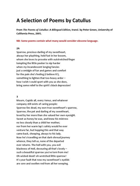 Catullus Poems Pdf
