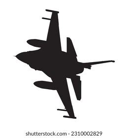 Silhouette Fighter Jet Vector Stock Vector Royalty Free 2310002829