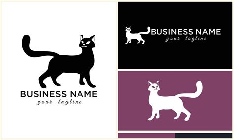 Line Cat Head Logo Template 39610884 Vector Art At Vecteezy