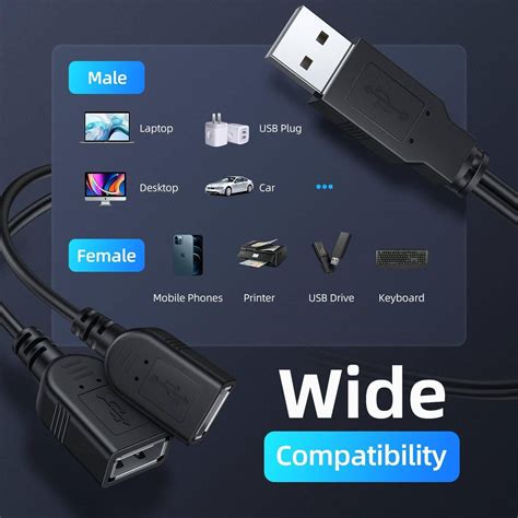 Usb 3 0 A Male To 2 Dual Usb Female Y Splitter Hub Power Extension Cable 1 In 2 Out Usb