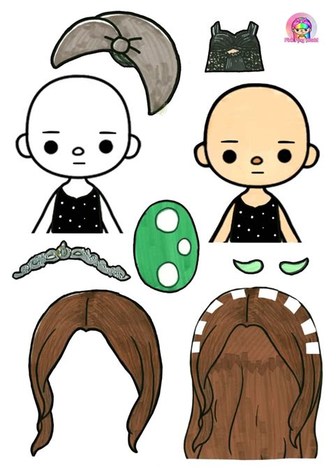 Toca Boca Make Up Paper Play Printables Diy Paper Crafts Paper Dolls