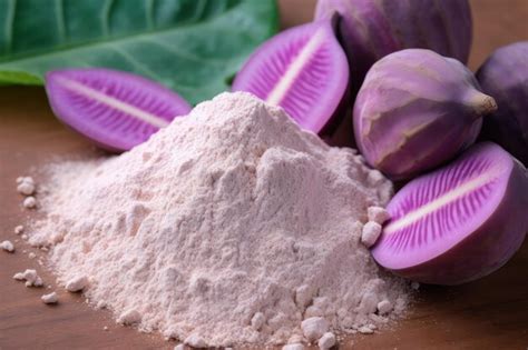 Premium AI Image | pile of taro powder professional advertising food ...