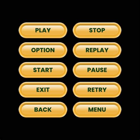 Premium Vector App And Game Button Sets