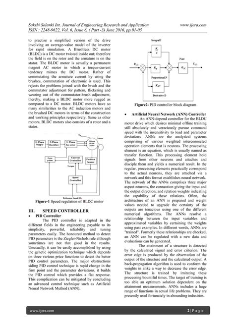 Brushless Dc Motor Drive During Speed Regulation With Artificial Neural Network Controller Pdf