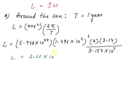Solved Compute The Angular Momentum Of The Earth Arising From