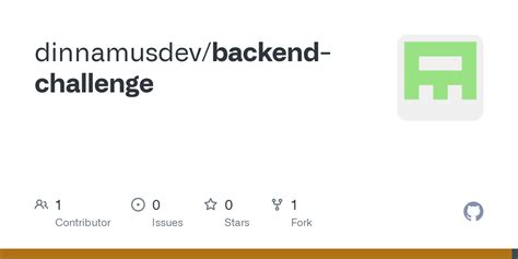 Github Dinnamusdev Backend Challenge