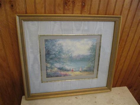 Nora Debolt Vintage Signed Framed Print 17 1 2 X 15 1 2