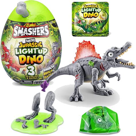 Smashers Mini Jurassic Light Up Dino Spinosaurus Colour Grey Rossy