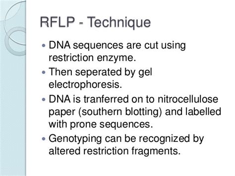 Restriction Fragment Length Polymorphism