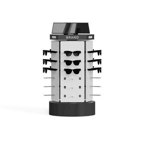 Delicate Metal Spinning Base Sunglasses Eyeglasses Hook Display Riser