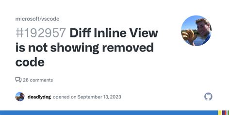 Diff Inline View Is Not Showing Removed Code Issue