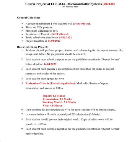 solved course project of ele 3614 microcontroller systems