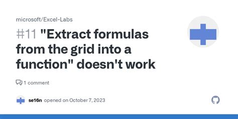 Extract Formulas From The Grid Into A Function Doesnt Work · Issue 11 · Microsoftexcel Labs