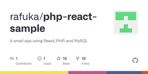 github rafuka php react sample a small app using react php and mysql