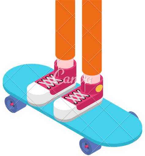 Legs On Skateboard 素材 Canva可画