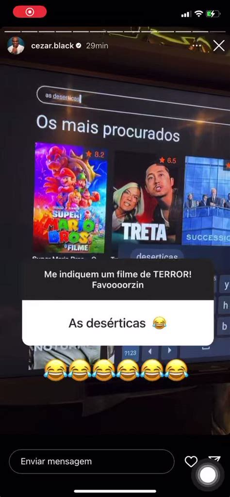 Choquei On Twitter 🚨veja Cezar Black Pede Indicação De Filme De