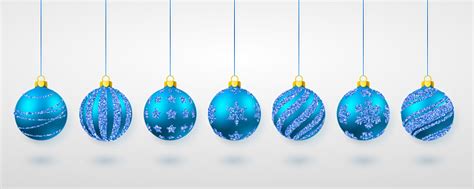 파란색 빛나는 반짝반짝 빛나는 투명 크리스마스 공 Xmas 유리 공 휴일 장식 템플릿 벡터 일러스트레이션 12월에 대한 스톡