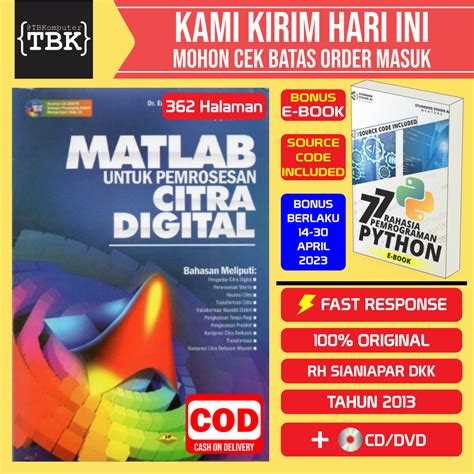 Jual Buku Matlab Untuk Pemrosesan Citra Digital Rh Sianipar Shopee
