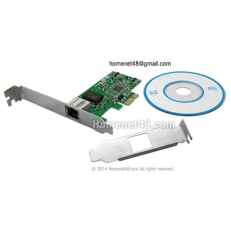 PCI E 1x Lan Card Gigabit 10 100 1000 1 Port Micro Slot Homenet48