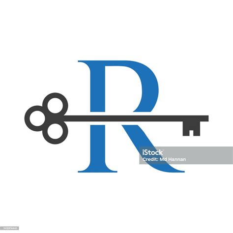 편지 R 부동산 로고 개념 홈 잠금 키 벡터 템플릿 럭셔리 홈 로고 키 사인 가구에 대한 스톡 벡터 아트 및 기타 이미지