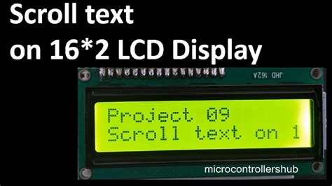 scrollling text display on lcd 16x2 simulation text images