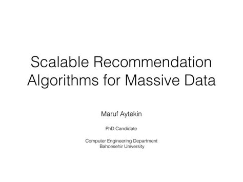 scalable recommendation algorithms with lsh ppt