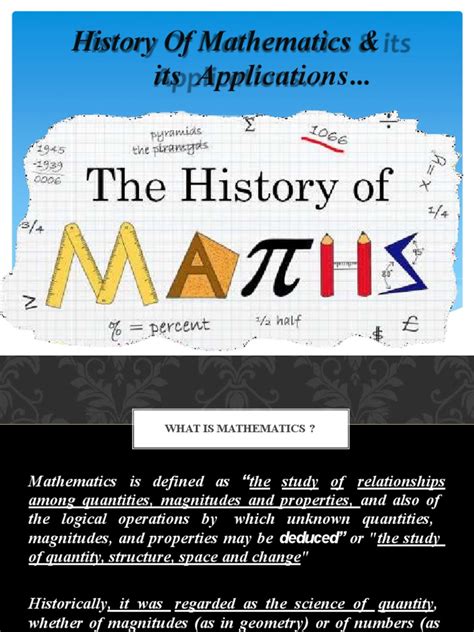 A Comprehensive History Of Mathematics From Ancient Counting Methods